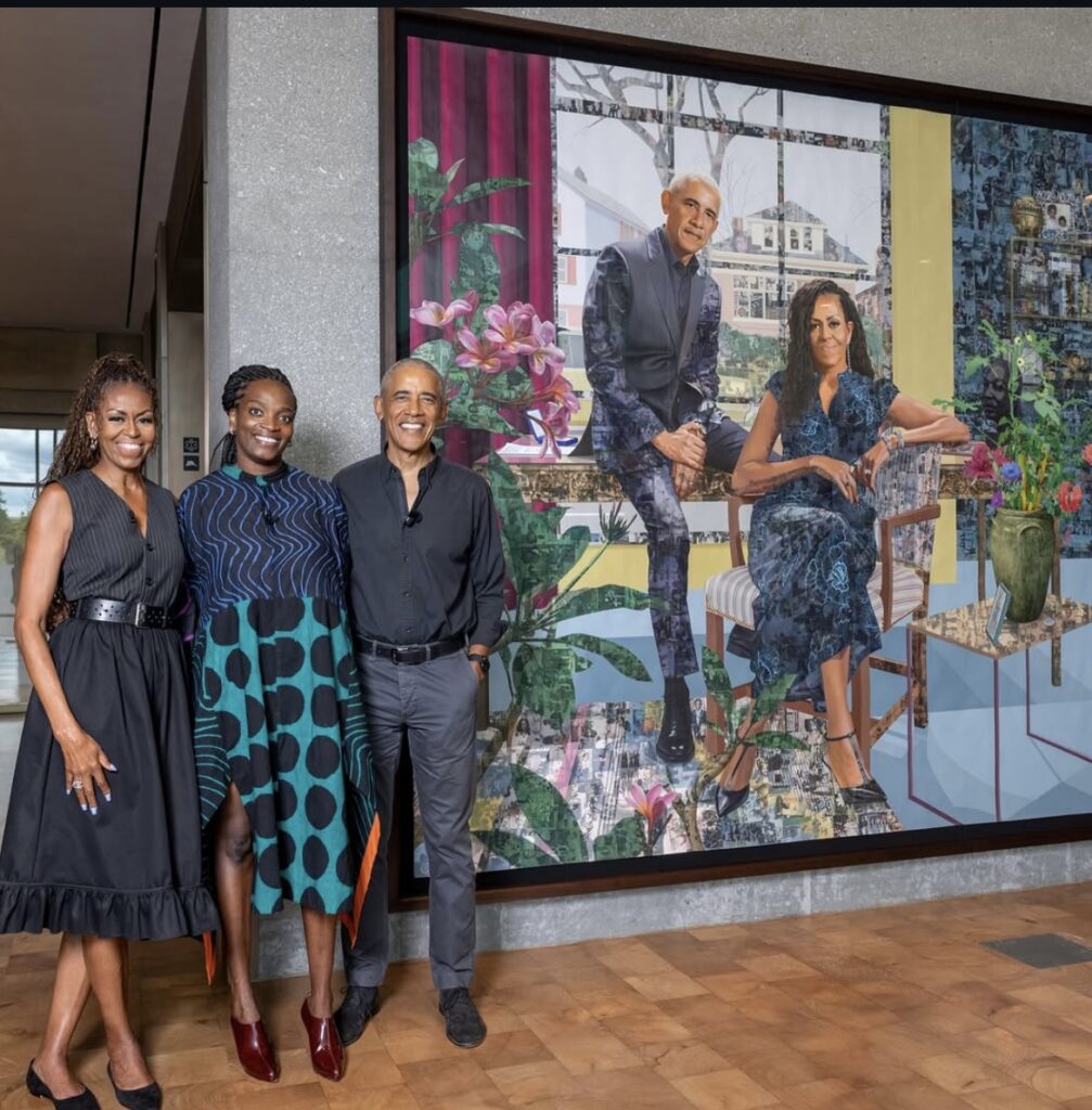 Late Dora Akunyili's Daughter Unveils Portrait of Barack and Michelle ...